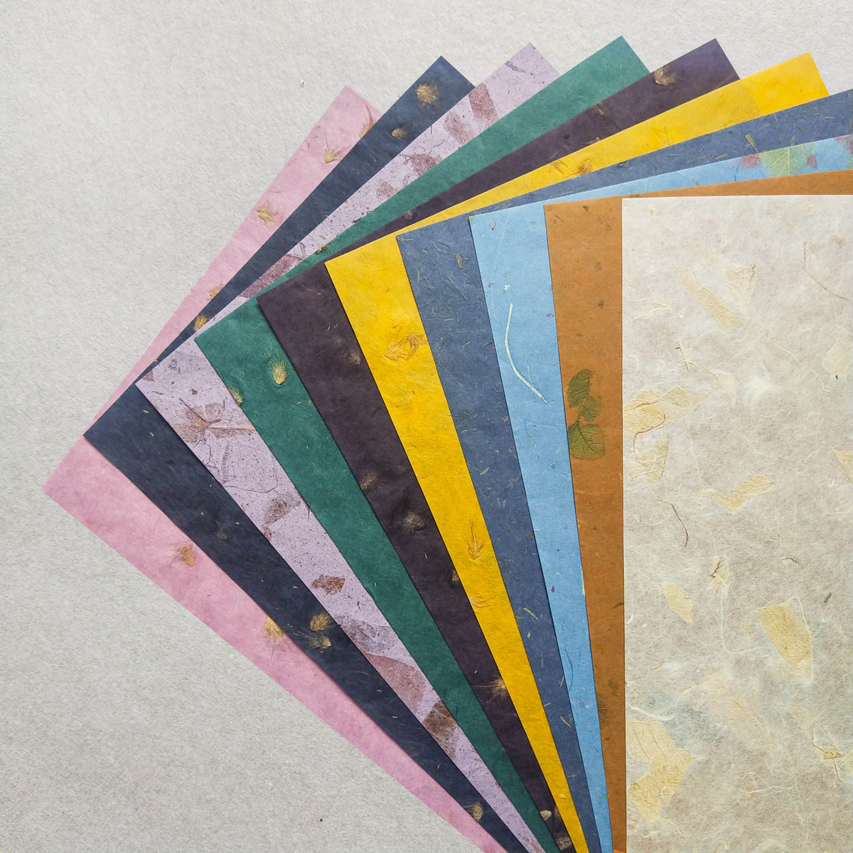 Assorted A4 Dried Leaves & Flowers Kozo Decoupage Paper Set 30 sheets ...
