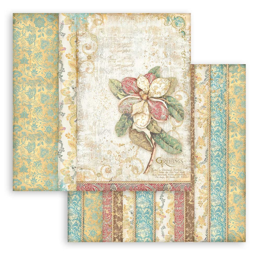 Christmas Greetings Stamperia 12 x 12 Paper Pad for Scrapbooking ...