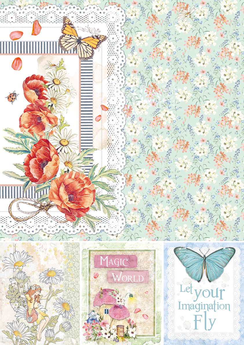 Ciao Bella Enchanted Land A4 Creative Pad for Decoupage, Scrapbooking ...