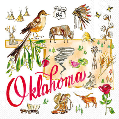 Shop Oklahoma State Decoupage Paper Napkin for Mixed Media, Scrapbook ...