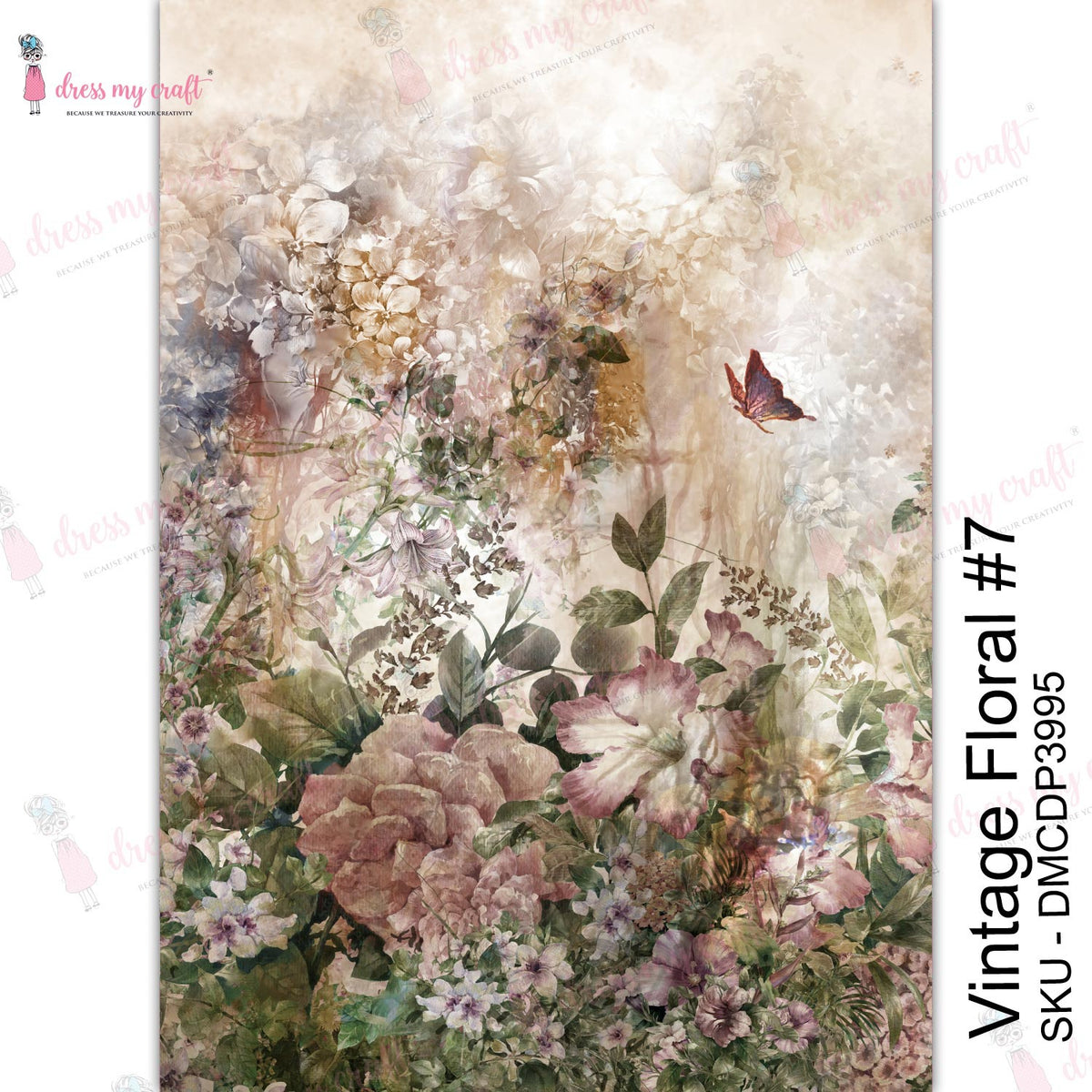 Shop Vintage Floral Dress My Craft Transfer Me Papers for DIY Craft ...