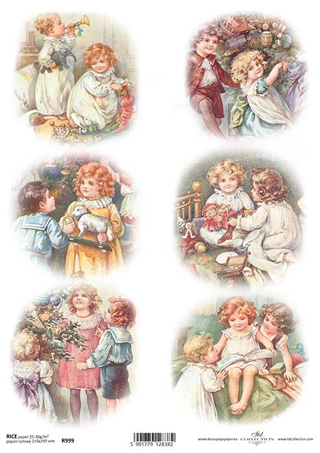 Shop Vintage Children Rice Paper for Decoupage, Scrapbooking ...