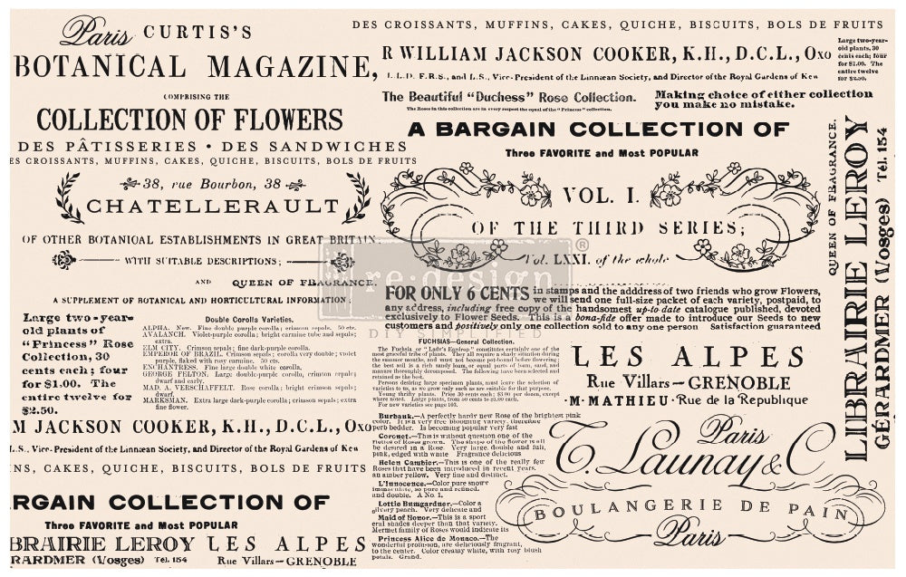 Floral Text ReDesign with Prima Décor Tissue Paper for Decoupage ...