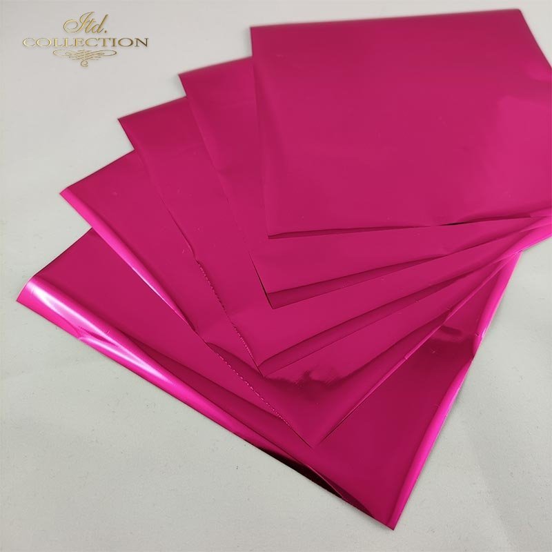 Pink Metallic Foil - ITD 6"x 6" 5/Pkg – Decoupage Napkins.Com